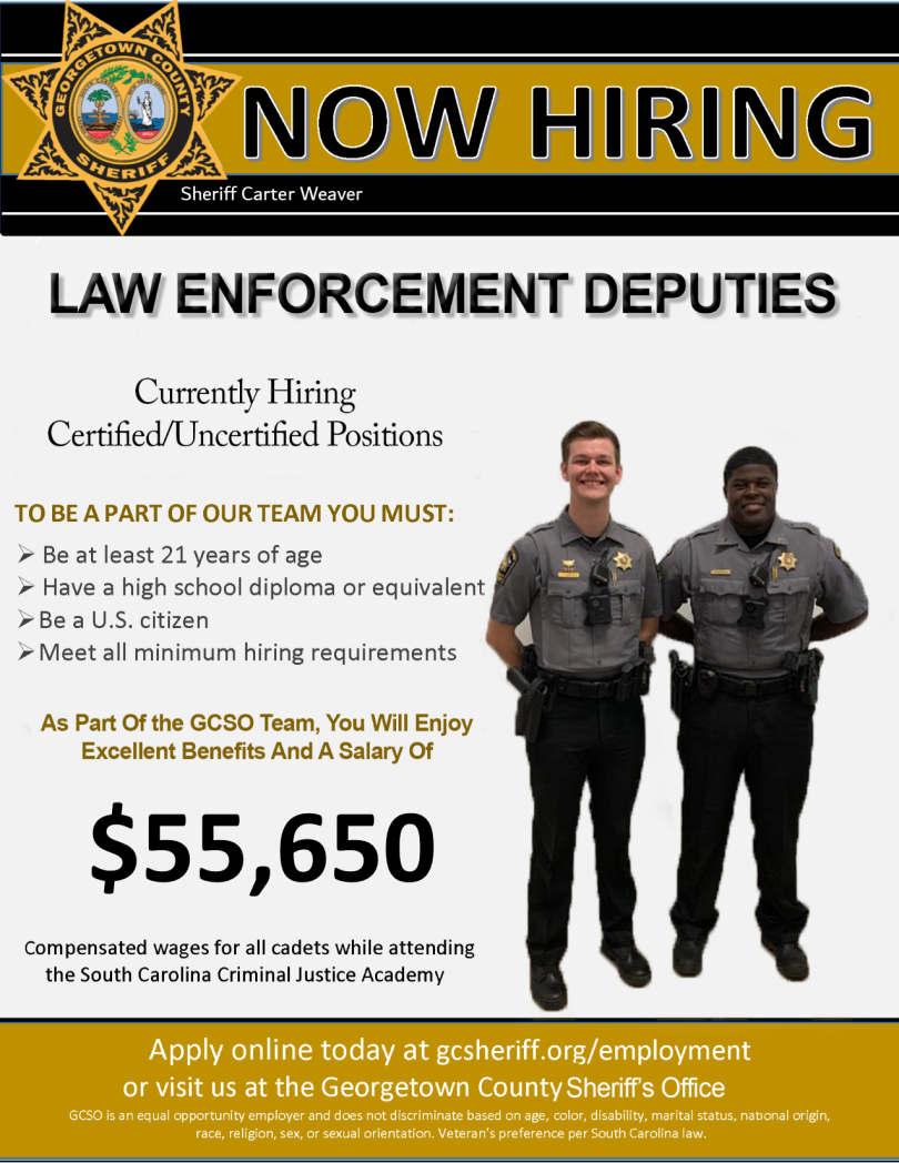 Georgetown County Sheriff’s Office Employment Opportunities - GCSheriff.org